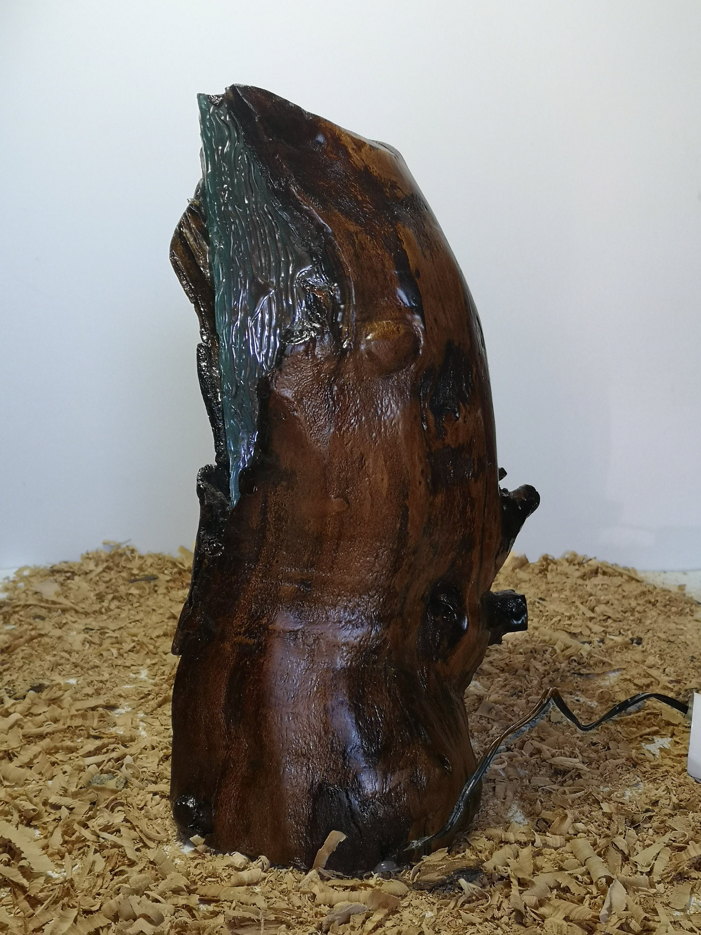 A Unique Olive Wood Hollow Log LED Mood Lamp/nightlight - Etsy