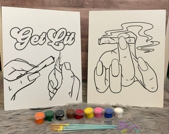 Paint and Sip Canvas - Etsy