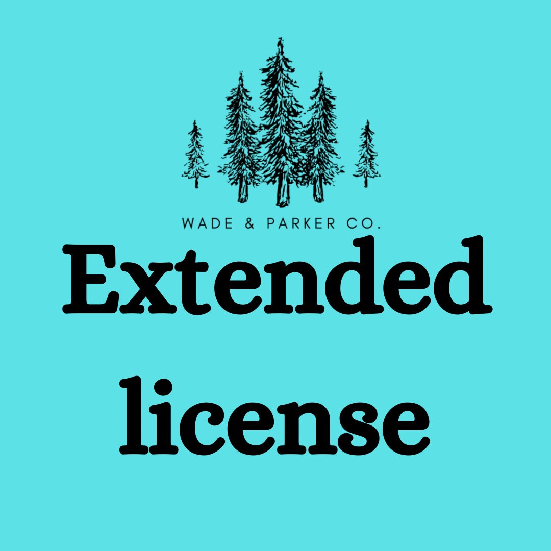 Commercial Extended License / PNG Seamless License / Wade & Parker Co ...