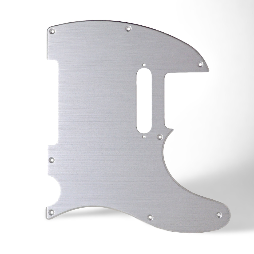 Anodized Aluminum Telecaster Pickguard: Brushed Metal, Beveled Edge - Etsy
