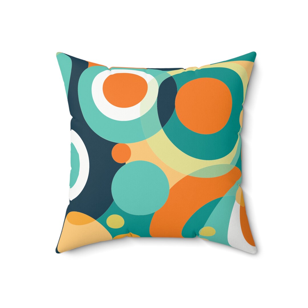 Retro Hippie Circle Pattern Double-sided Pillow Groovy - Etsy