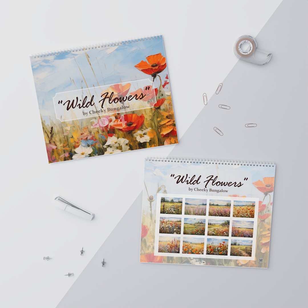 Wildflower Calendar 2024 Impressionist Style Designs Earthy Tonal ...