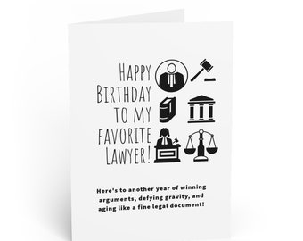 Funny Birthday Card Lawyer Birthday Card Let the Record Show ...