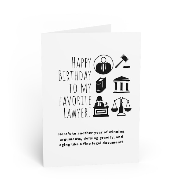 Happy Birthday for a Lawyer - Etsy