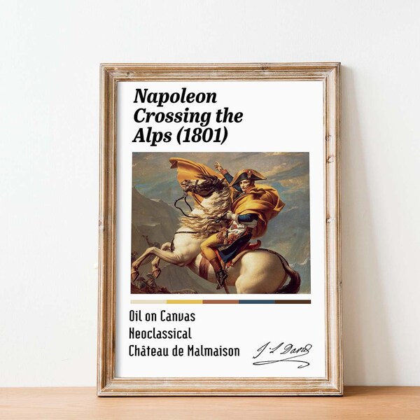 Napoleon Crossing the Alps Poster - Etsy