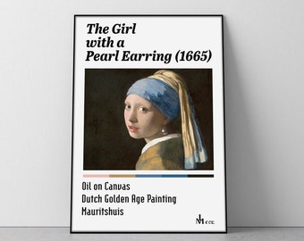 Girl With Pearl Earring Poster - Etsy