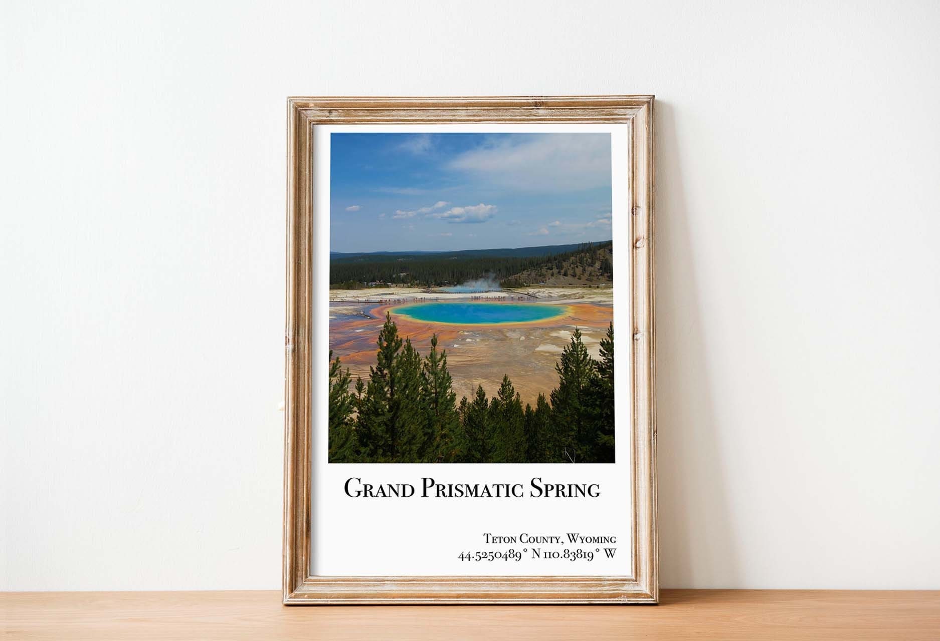 Grand Prismatic Spring Poster Grand Prismatic Spring Yellowstone Print ...