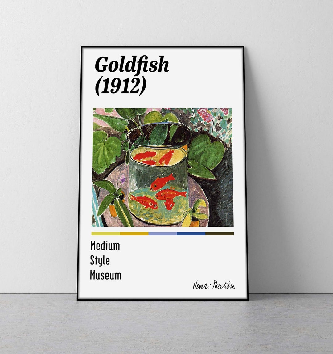 Henri Matisse Gold Fish Poster Henri Matisse Goldfish Print Matisse ...