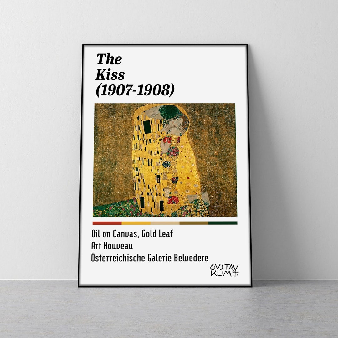 The Kiss Poster Gustav Klimt the Kiss Print the Kiss Poster Klimpt ...