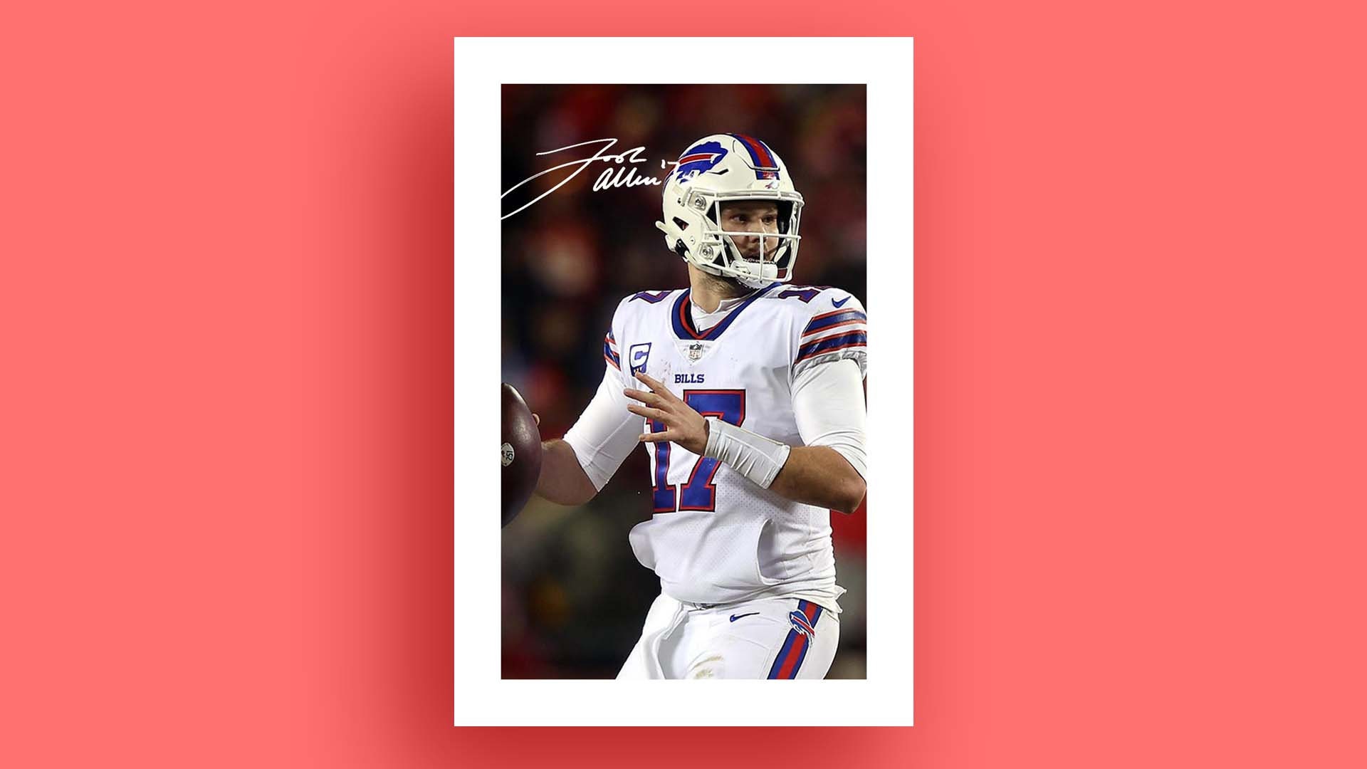 Josh Allen Buffalo Bills Poster Josh Allen Poster Buffalo Bills Wall ...