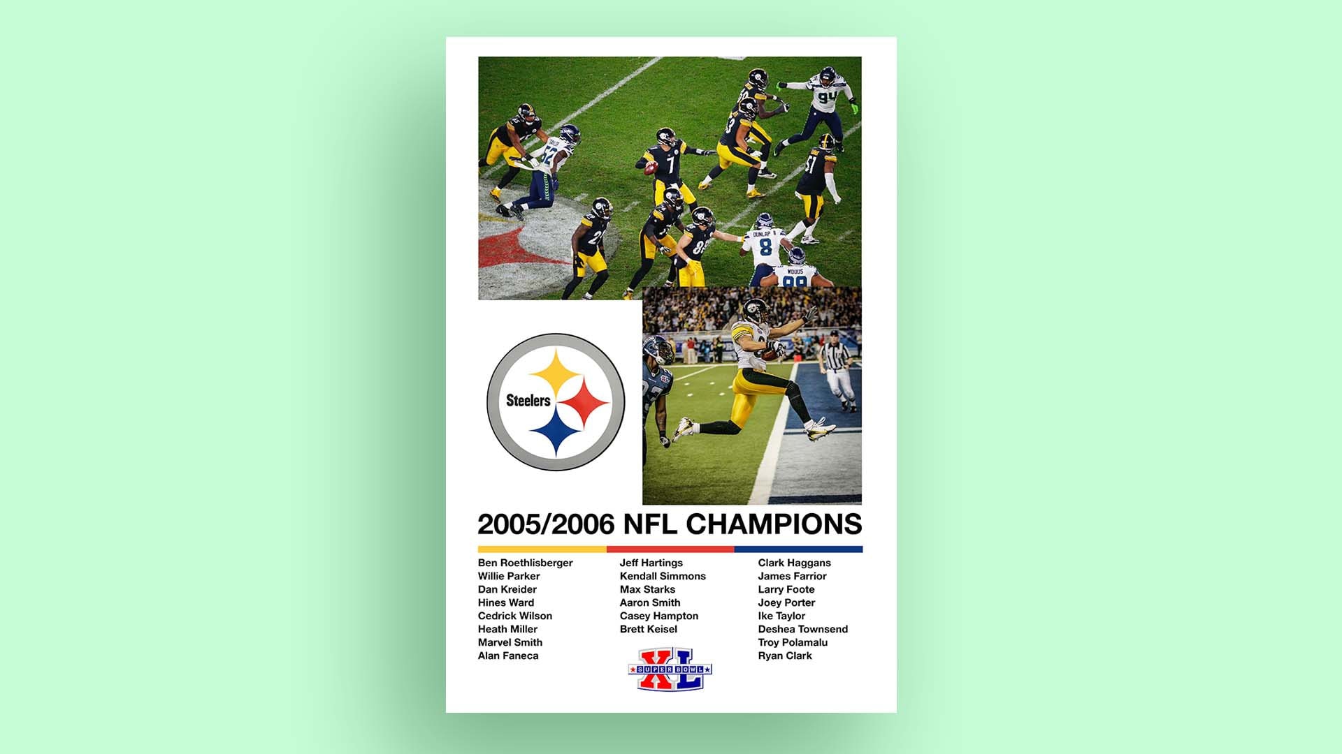 Pittsburgh Steelers NFL 2006 Superbowl XL affiche pittsburgh - Etsy France