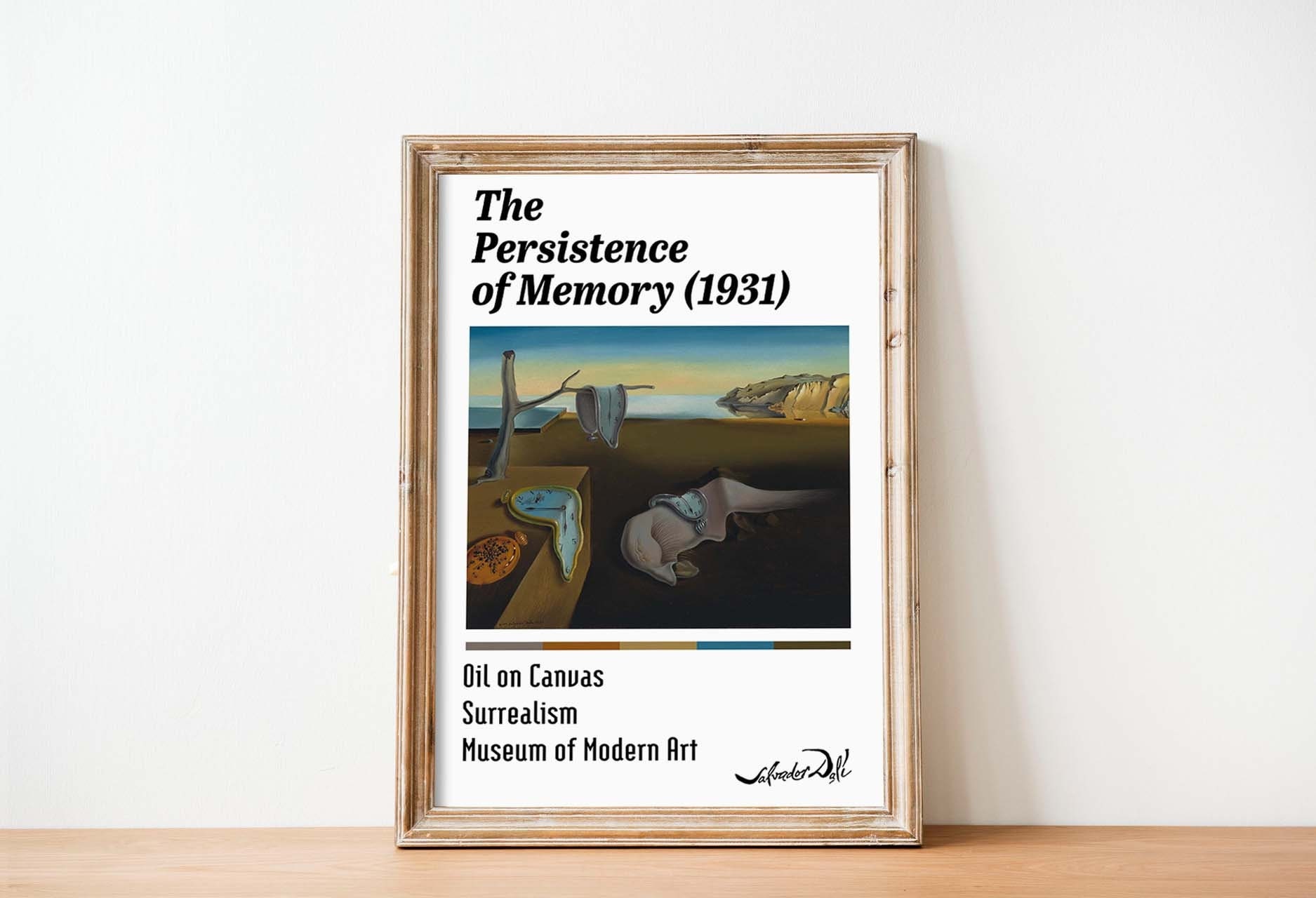 The Persistence of Memory Poster Salvador Dali the Persistence of ...