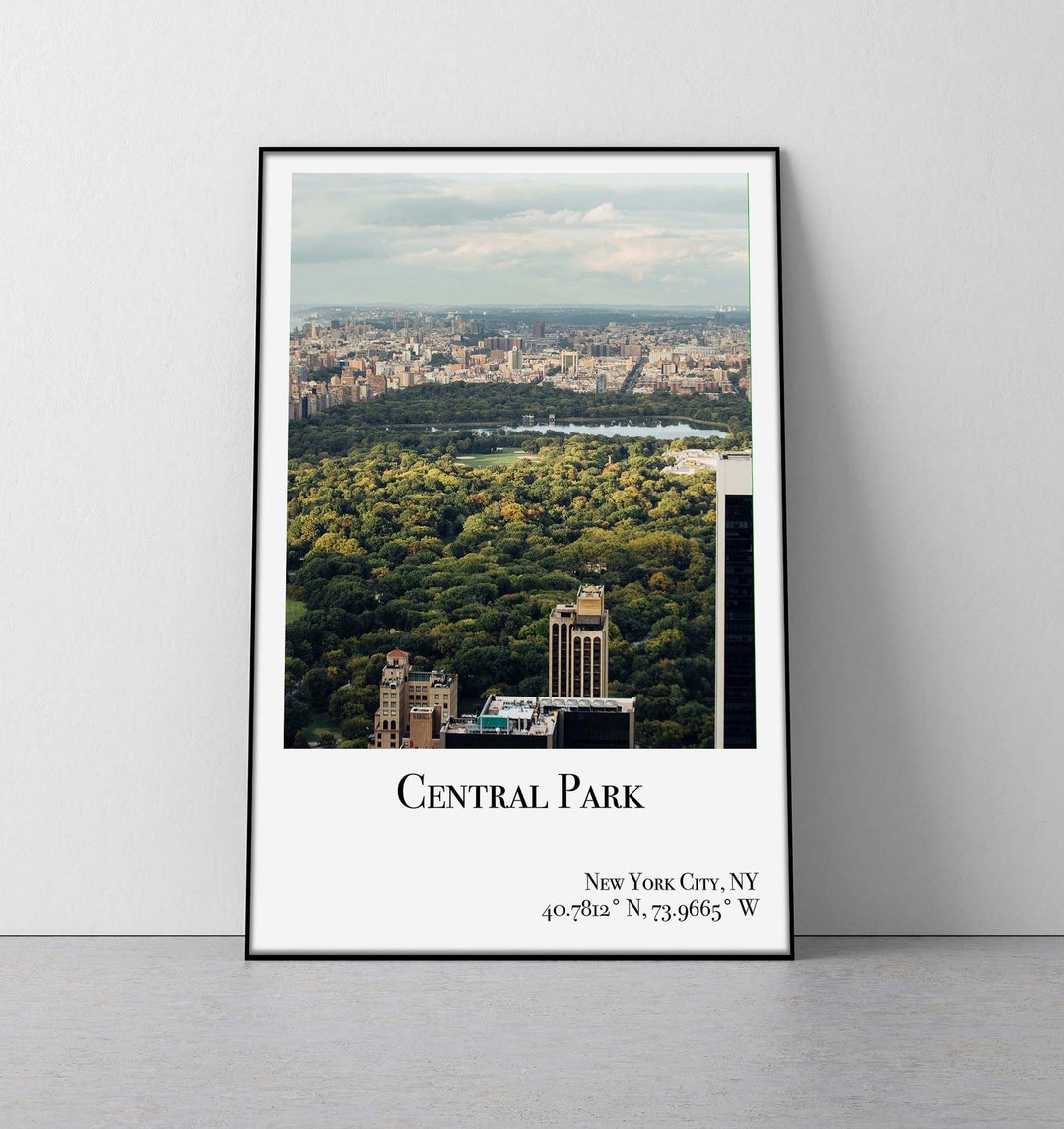 Central Park Poster Central Park Print Central Park New York City ...
