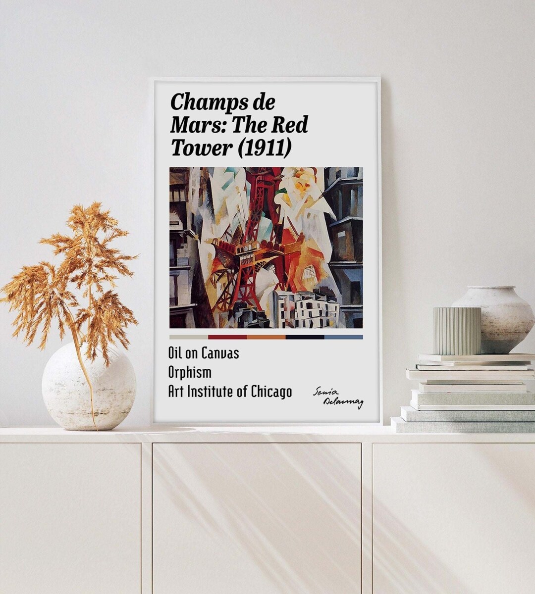 Champs De Mars: the Red Tower Poster Robert Delaunay Champs - Etsy