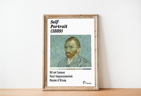 Vincent Van Gogh Self-portrait Poster Van Gogh Self Portait - Etsy