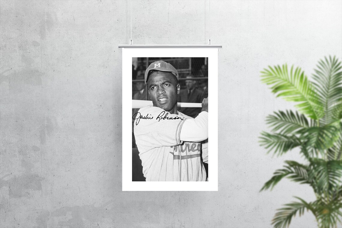 Jackie Robinson Brooklyn Dodgers Poster Jackie Robinson Print Jackie ...