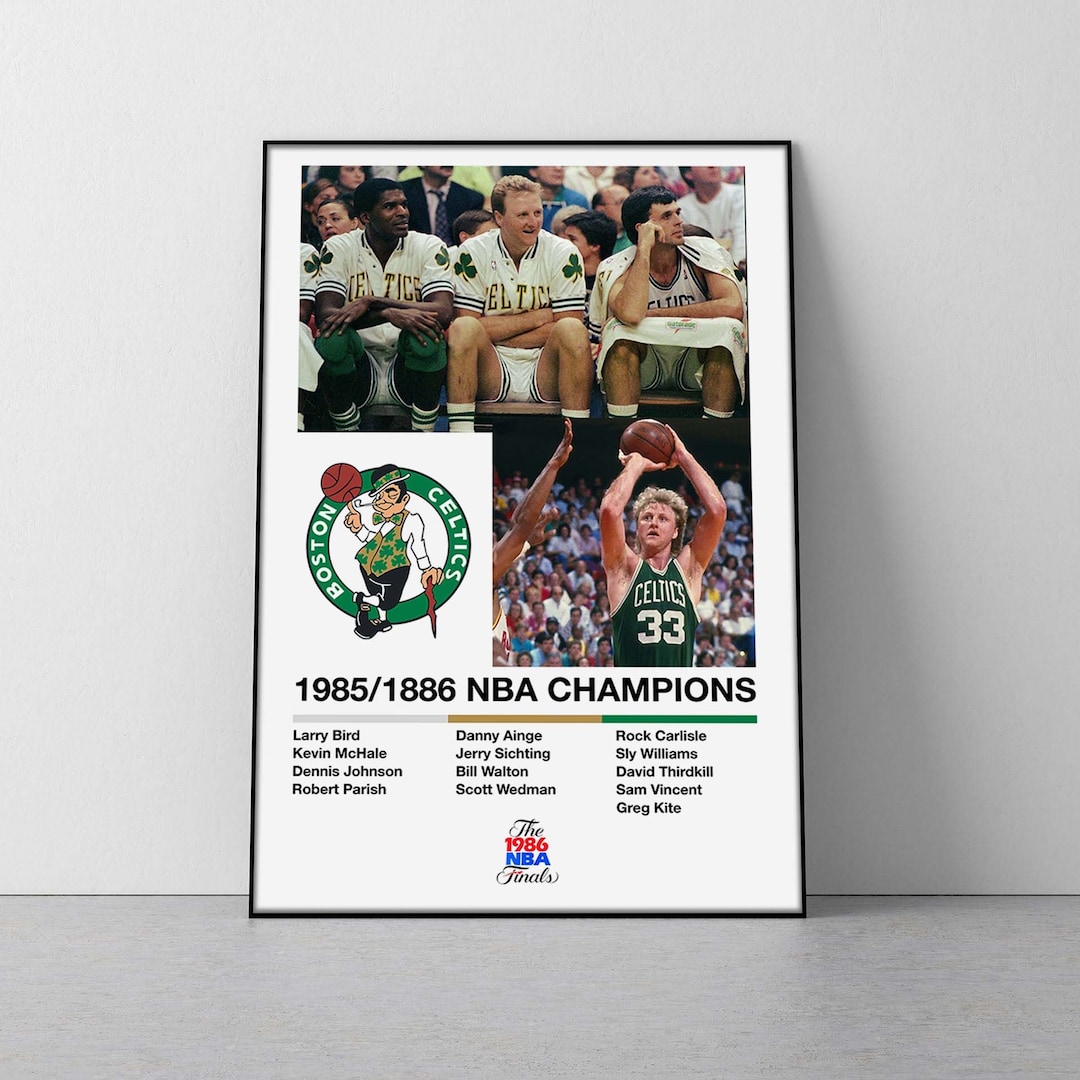 Boston Celtics 1986 NBA Champions Poster Celtics 1986 Championship ...