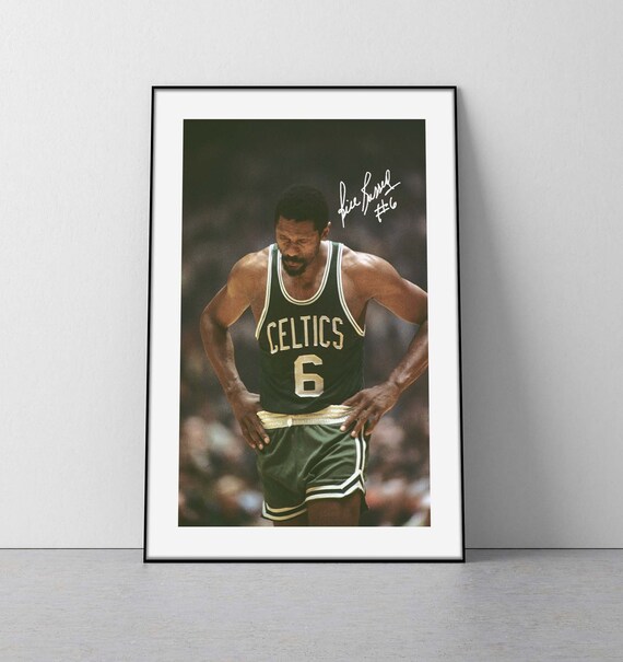 Bill Russell Poster Bill Russell Boston Celtics Poster Larry | Etsy