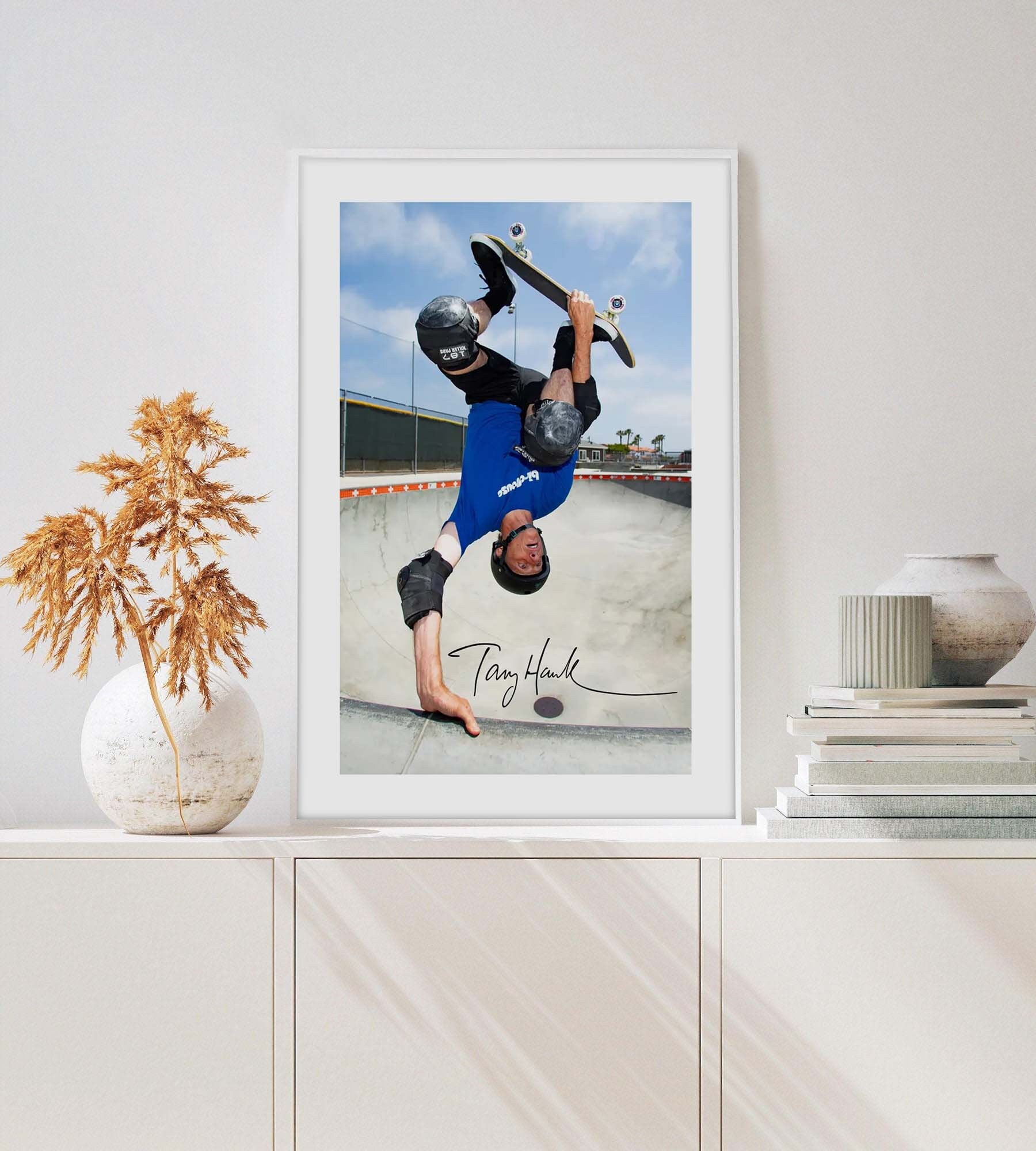 Tony Hawk Poster Tony Hawk Print Skateboard Poster Skate Wall Art Shaun ...
