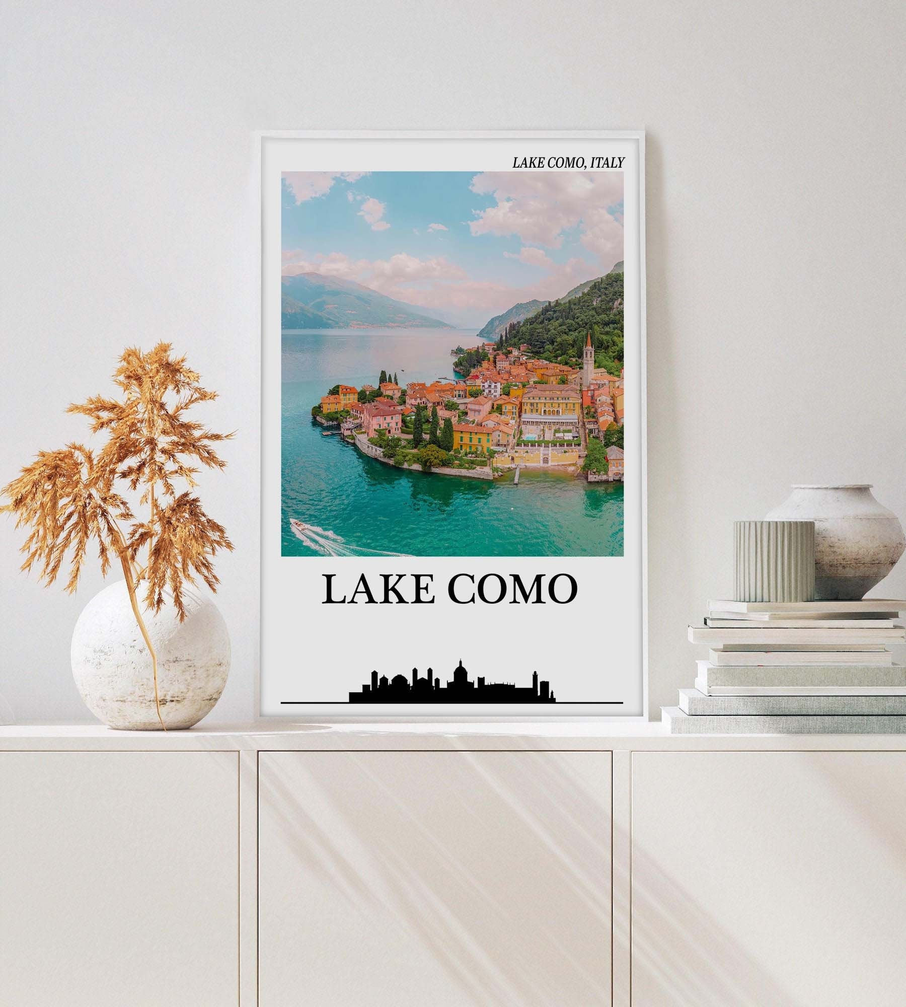 Lake Como Poster Italy Lake Como Poster Lombardy Lake Como - Etsy