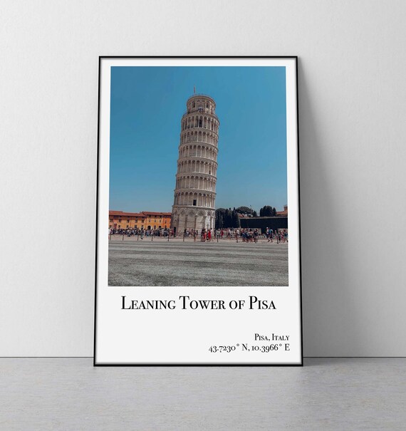 Leaning Tower of Pisa Poster Pisa Italy Print Leaning Tower | Etsy
