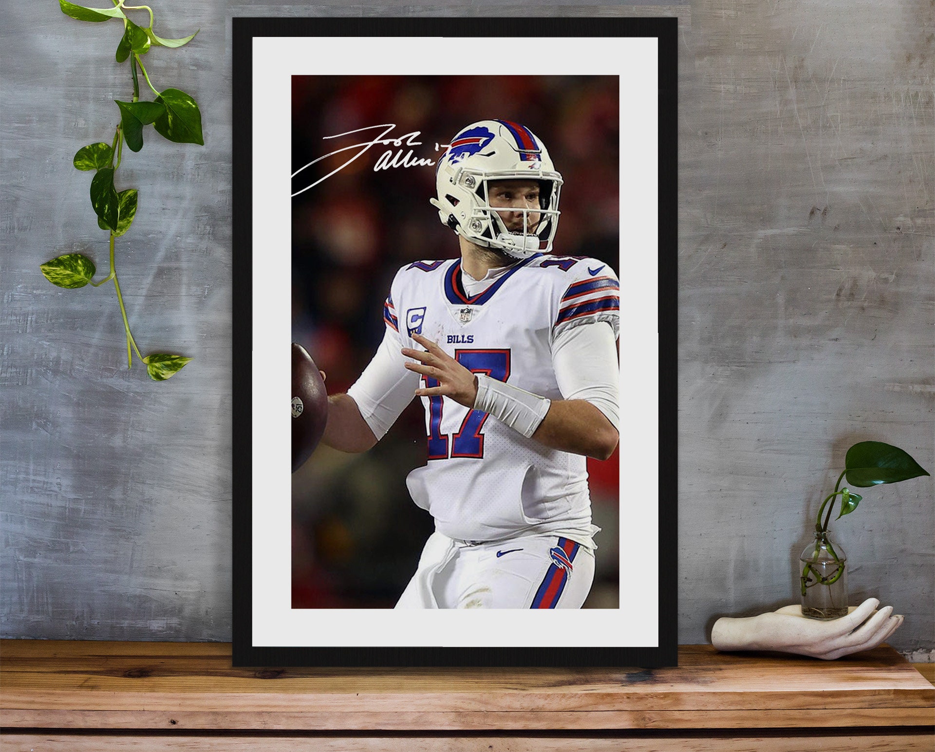 Josh Allen Buffalo Bills Poster Josh Allen Poster Buffalo Bills Wall ...