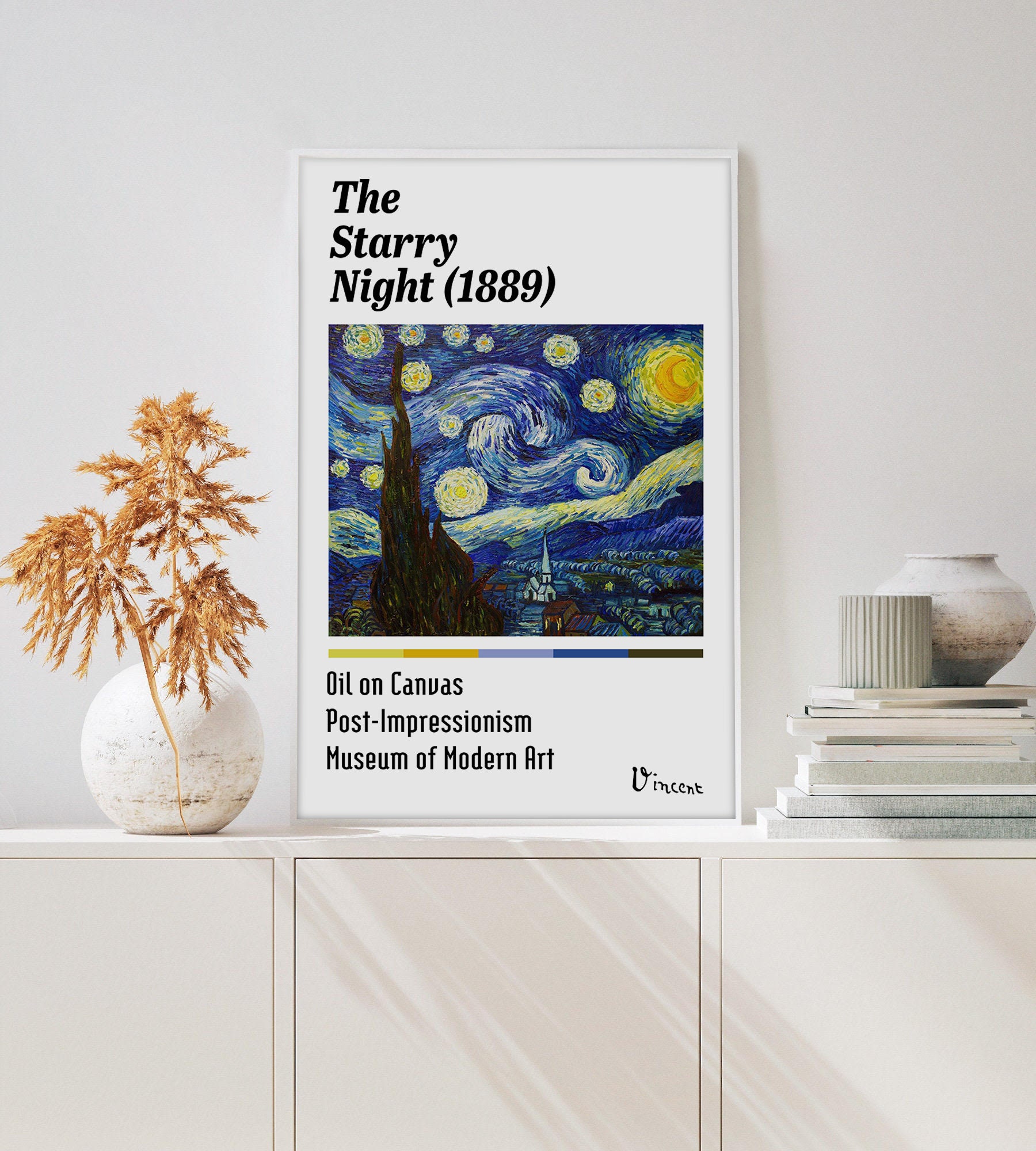 The Starry Night Poster Vincent Van Gogh Starry Night Poster Fine Art ...