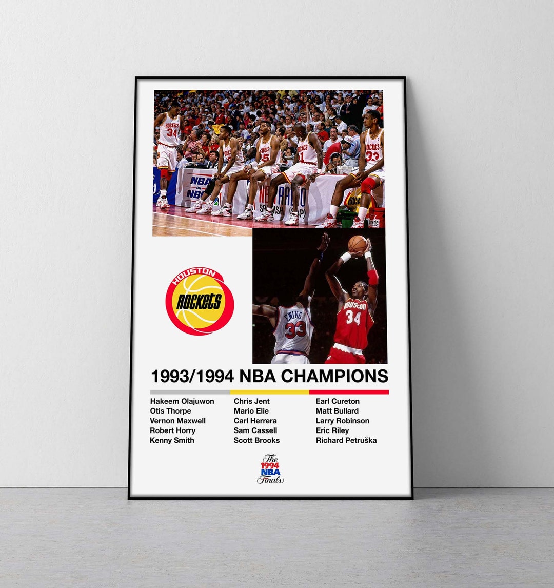 Houston Rockets 1994 NBA Champions Poster Houston Rockets - Etsy