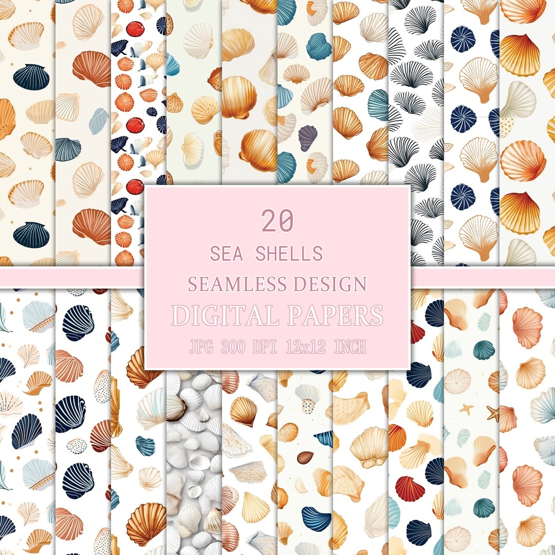 Seaside Treasures: 20 Whimsical Sea Shell Designs for Coastal - Etsy