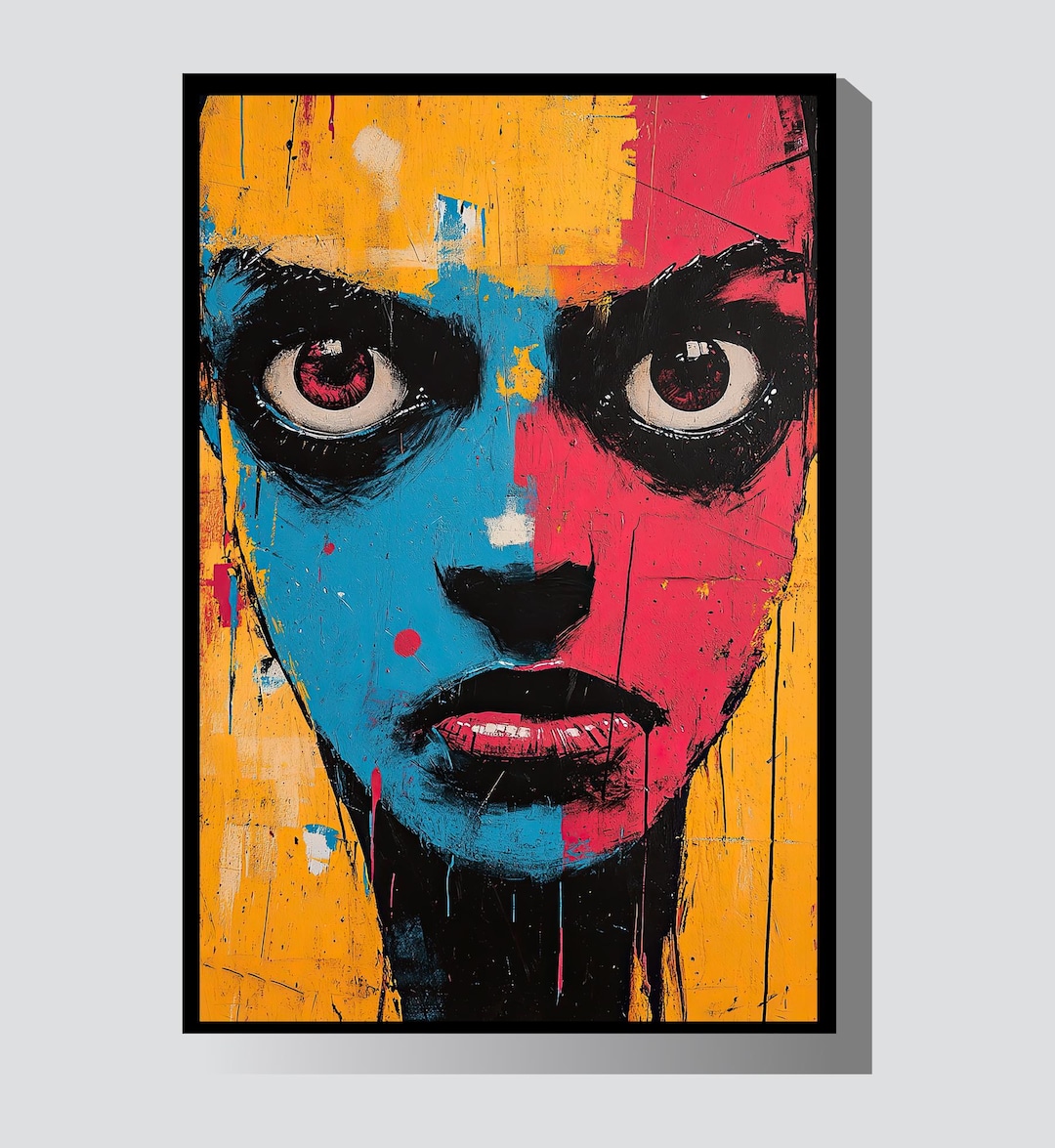 Colorful Graffiti Face Digital Wall Art Printable, Abstract Urban ...