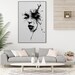 Minimalist Ink Blot Face Art | 16x24 Abstract Black and White Digital ...