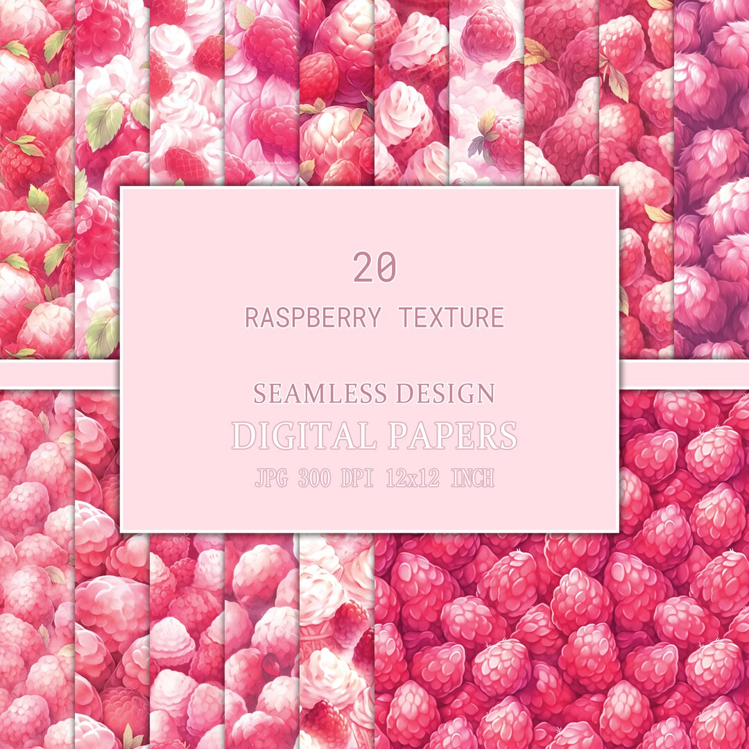 Raspberry Texture Seamless Patterns - Etsy
