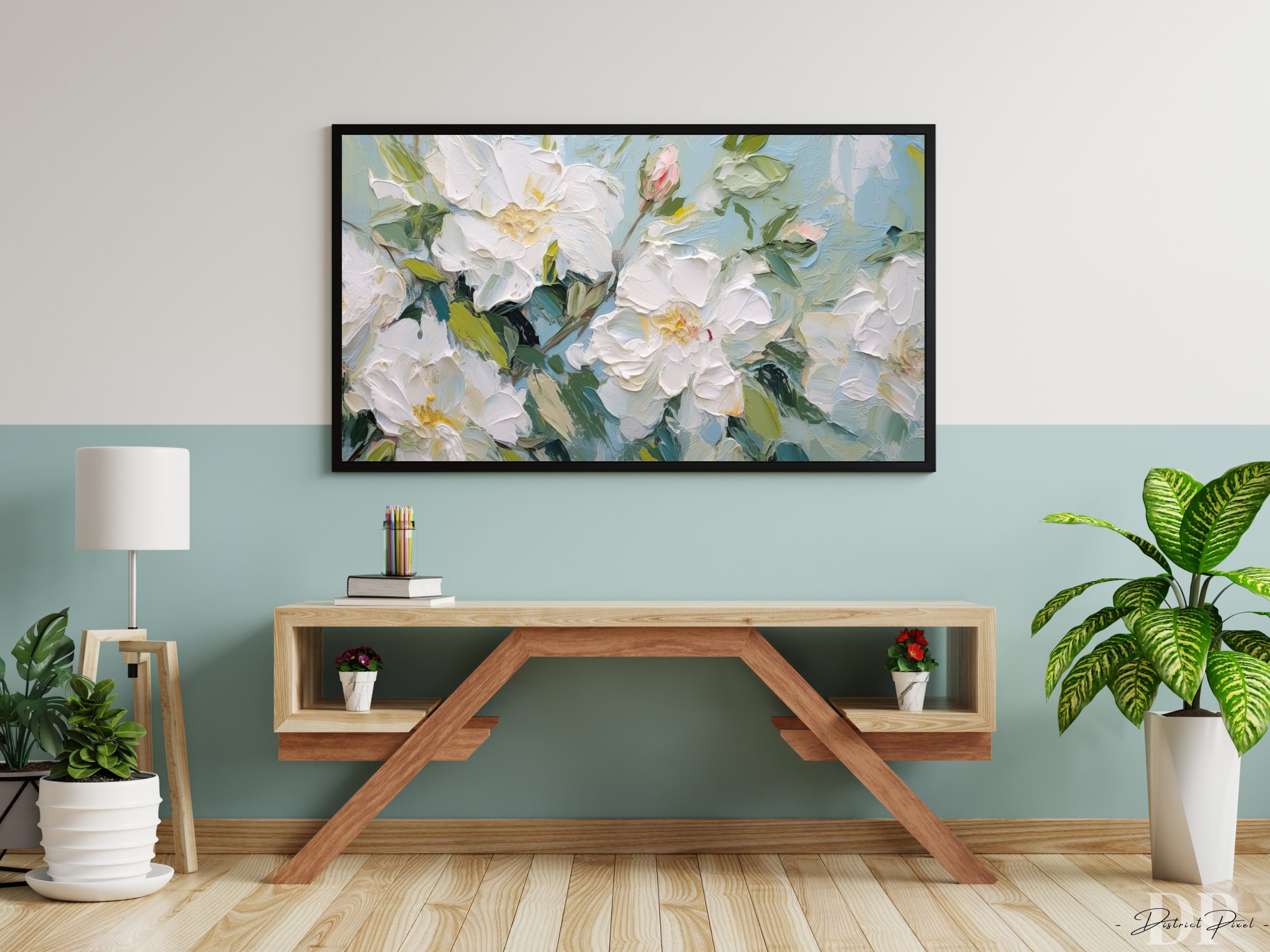 Frame TV Art 4K Floral Oil Painting Instant Digital Download Samsung ...