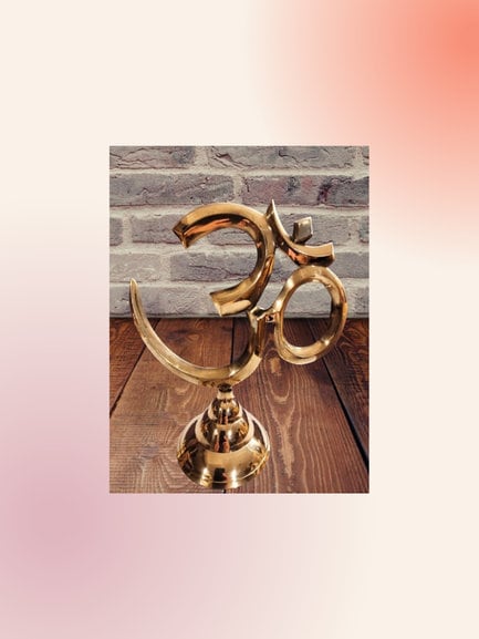 OM Symbol Table Decor/brass Om Office Art/table Decoration - Etsy