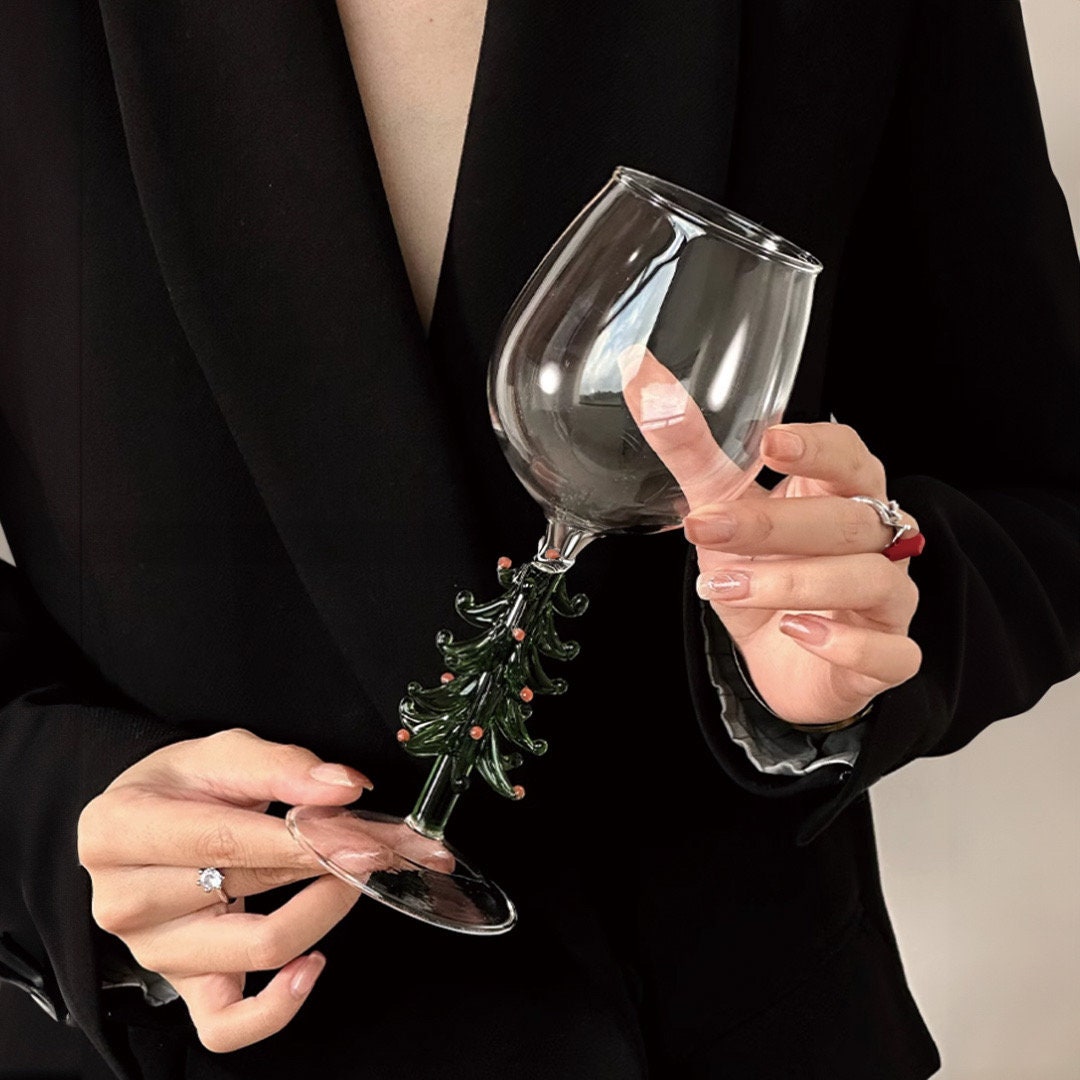 1/2/4pcs Christmas Tree Wine Glass Christmas Collection - Etsy