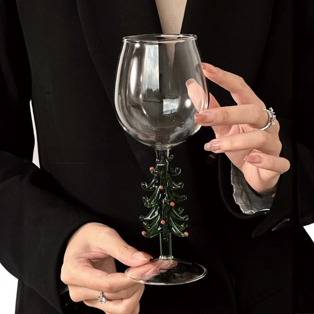 1/2/4pcs Christmas Tree Wine Glass Christmas Collection - Etsy