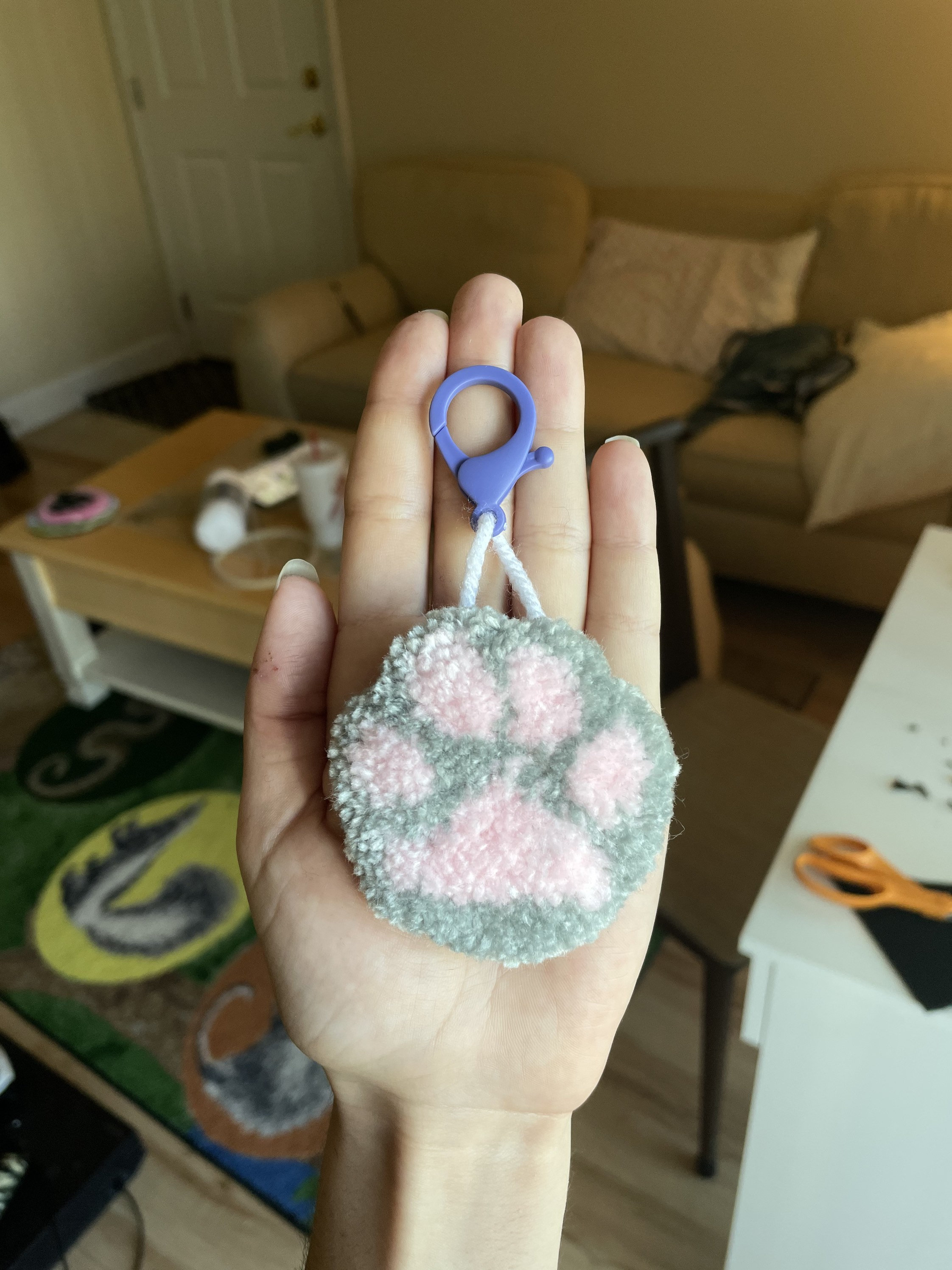 Mini Cat Paw, Punch Needle Cat Paw, Cat Paw Decor - Etsy