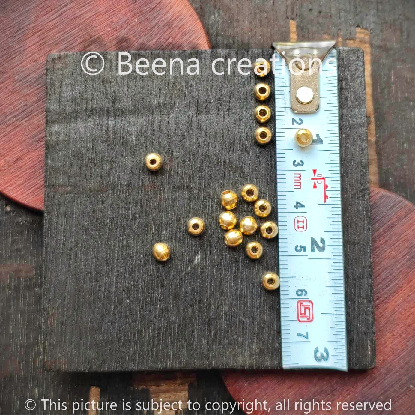 4MM Round Brass Beads Silverfilled Round Beads Metal Beads - Etsy