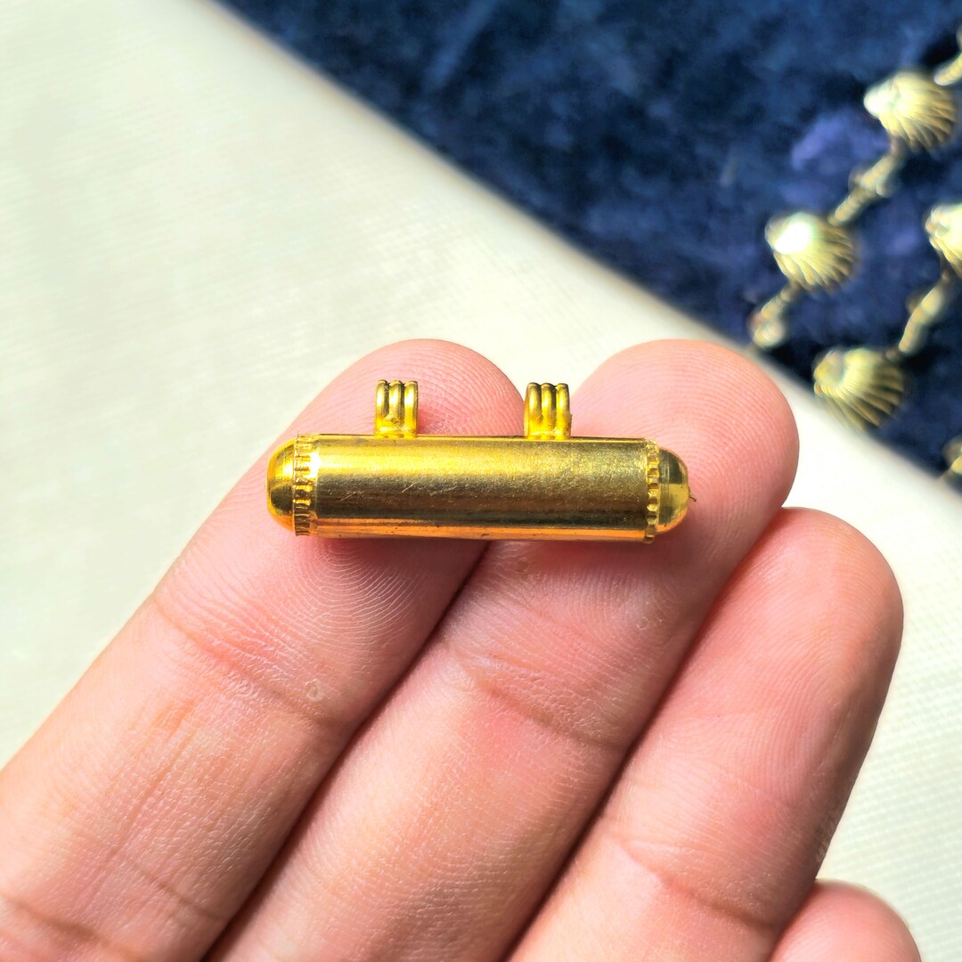 Medium Gold Filled Secret Box, Prayer Box, Ethnic Pendants, Amulet ...