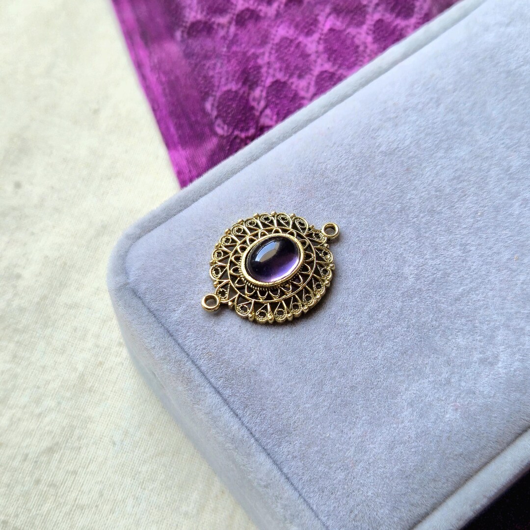 Tiger Eye Stone Brass Connector, Brass Charm, Stone Charms, Brass ...