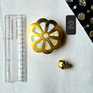 Shell Round Brass Storage Box, Brass Round Box, Shell Print, Vintage ...