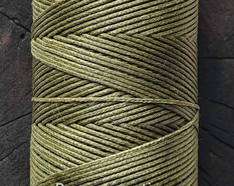 150D 0.8mm Flat Waxed Polyester Thread 1mm Width for Leather Craft Hand ...