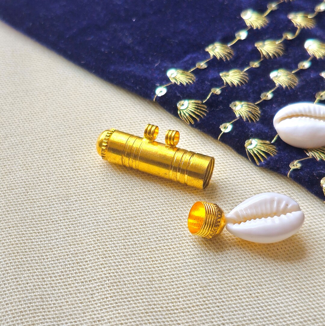 Medium Gold Filled Secret Box, Prayer Box, Ethnic Pendants, Amulet ...