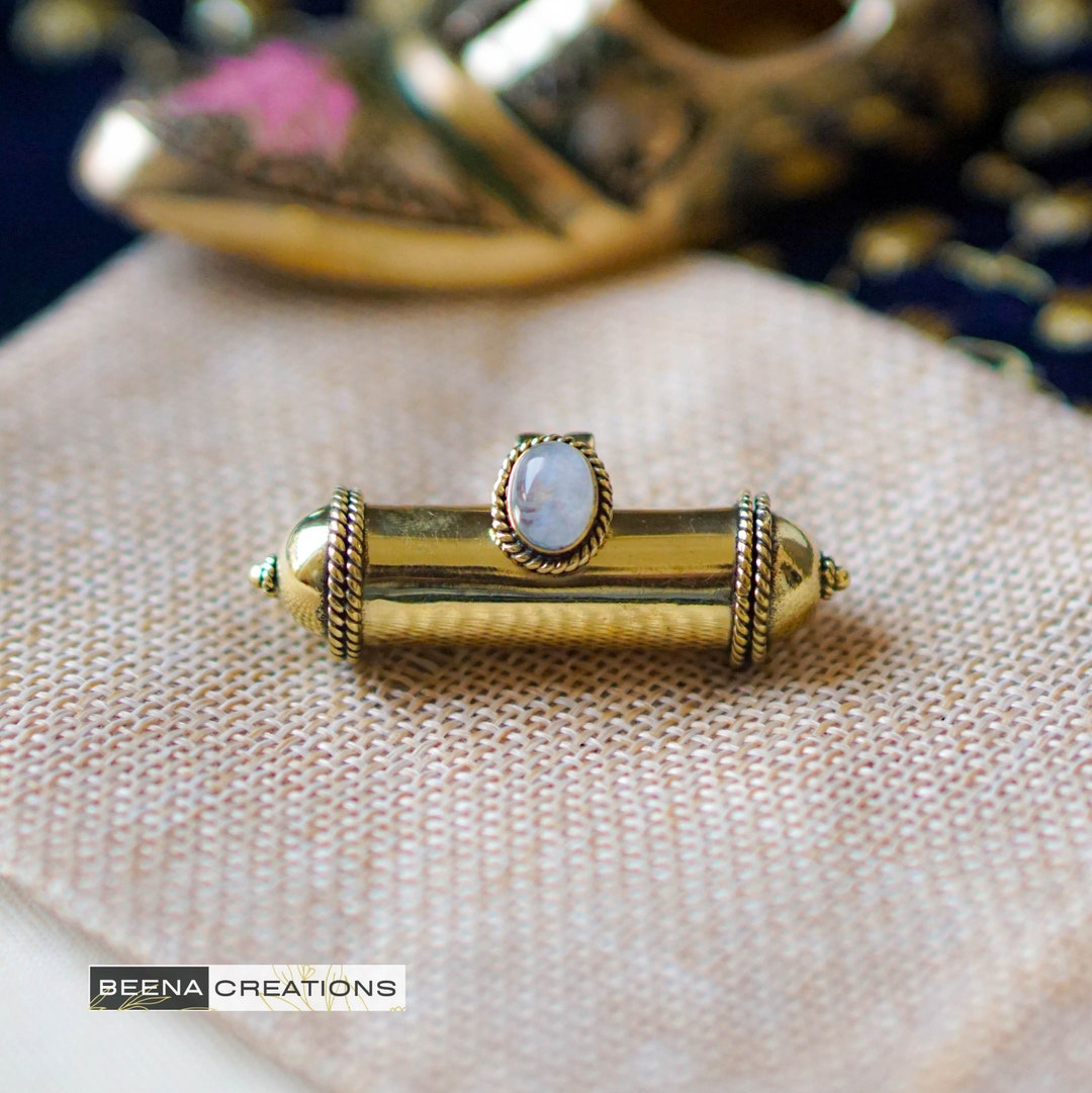 47x16mm Moonstone Secret Box,prayer Box, Ethnic Pendents, Amulet ...