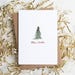 Minimalist Printable Watercolor Christmas Tree Card, Digital Download ...