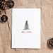 Minimalist Printable Watercolor Christmas Tree Card, Digital Download ...