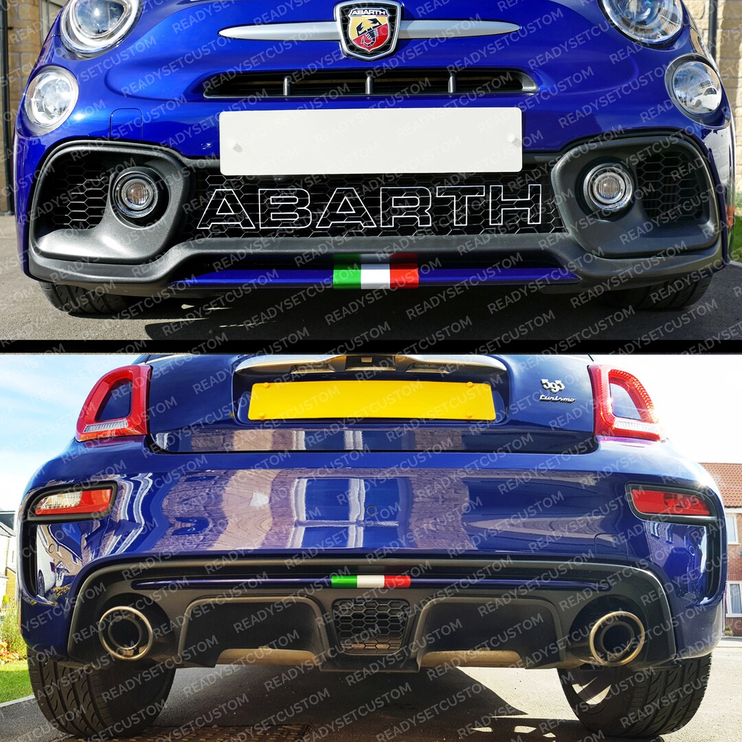 Abarth Front and Rear Bumper Splitter Italian Flag Decal - Etsy