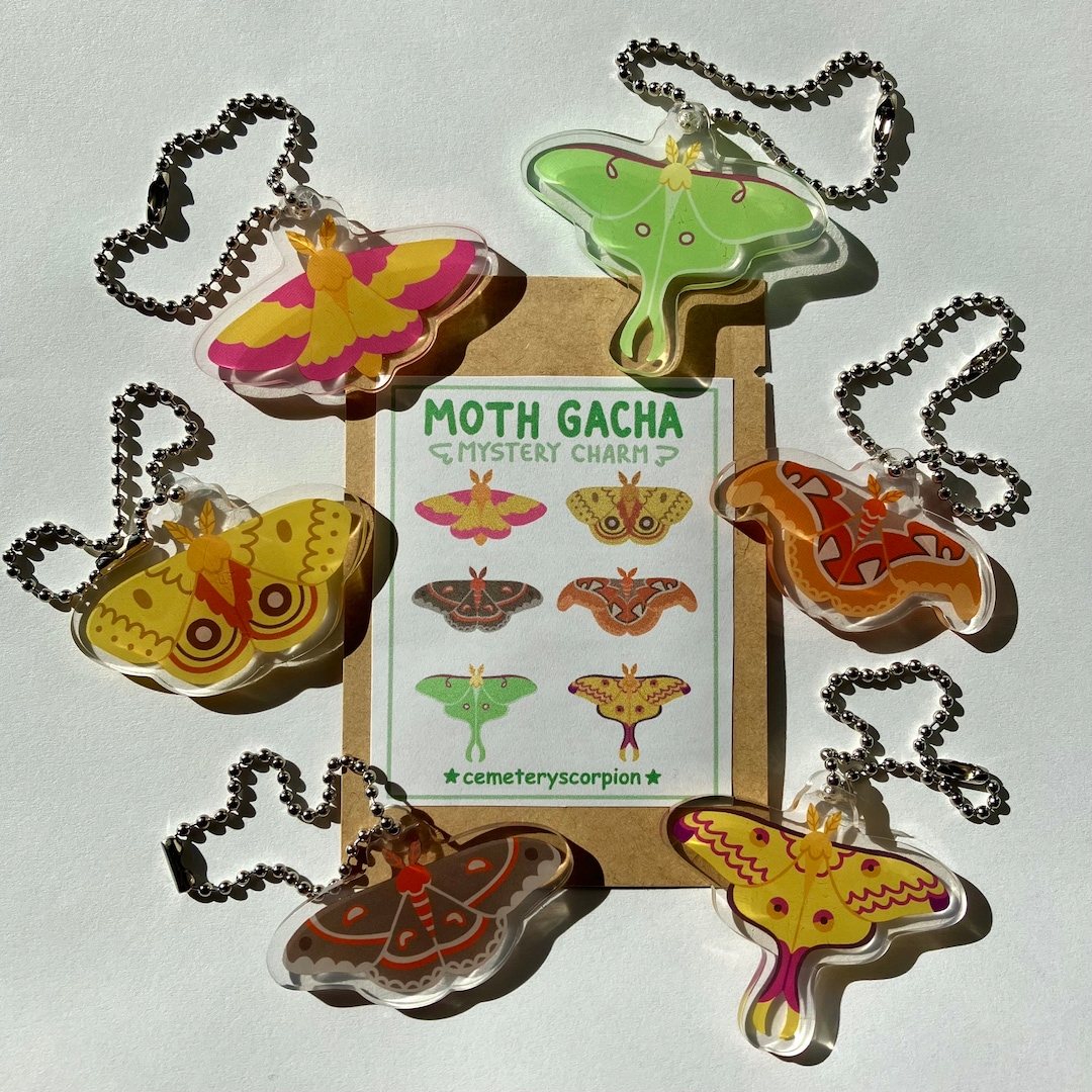 Moth Gacha Mystery Acrylic Charms - Etsy