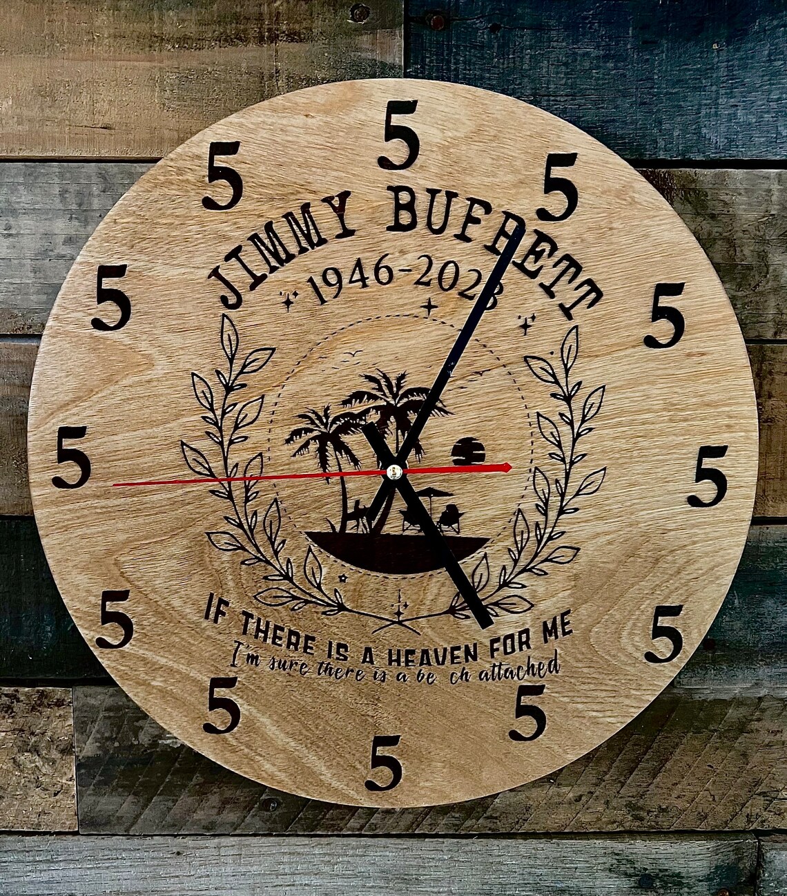 Jimmy Buffett Memorial Clock With Beach - Etsy