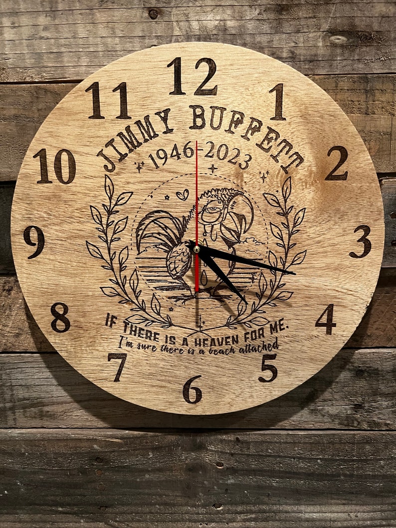 Jimmy Buffett Memorial Clock - Etsy